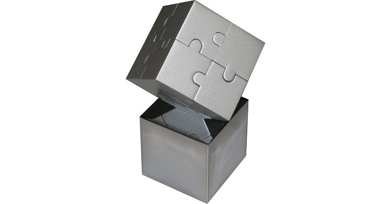 Magnetic Cube Puzzle - Metal | More Metal Puzzles | Puzzle Master Inc