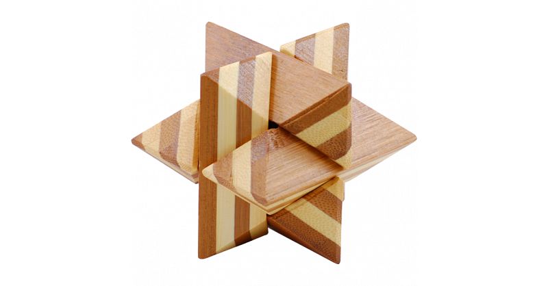 Bamboo Wood Puzzle - Star | More Wood Puzzles | Puzzle Master Inc
