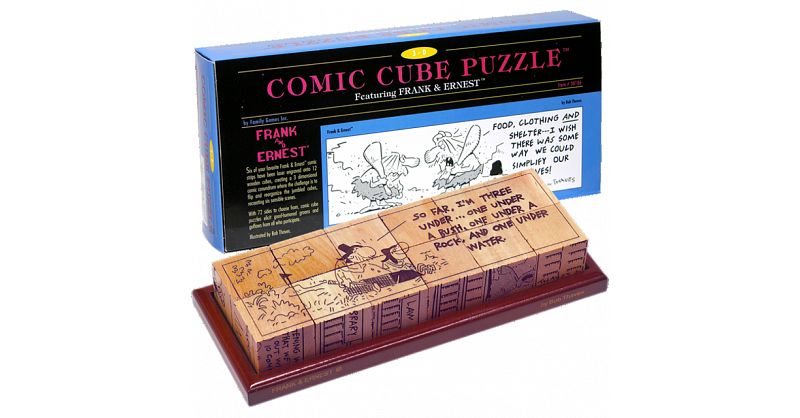 Comic Cube Puzzle - Frank & Ernest | More Wood Puzzles | Puzzle Master Inc