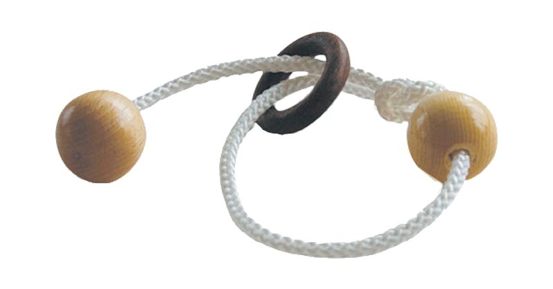 Puzzle Solution for Mini String Puzzle: 2 Beads - Puzzle Master Inc.