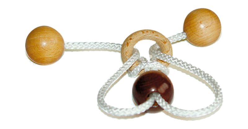 Puzzle Solution for Mini String Puzzle: Bull's Nose - Puzzle Master Inc.