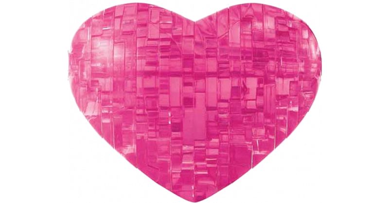 Puzzle Solution for 3D Crystal Puzzle - Heart (Pink) - Puzzle Master Inc.