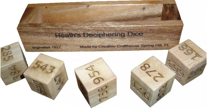 Heaths Deciphering Dice | Magic Items | Puzzle Master Inc