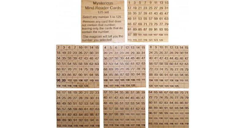 Mysterious Mind Reader Cards 1-125 | Wood Puzzles | Puzzle Master Inc