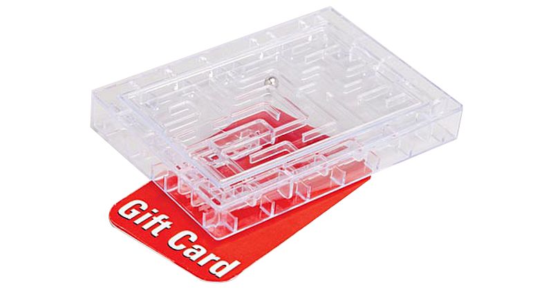 Puzzle Solution for Gift Card Maze - Clear - Puzzle Master Inc.