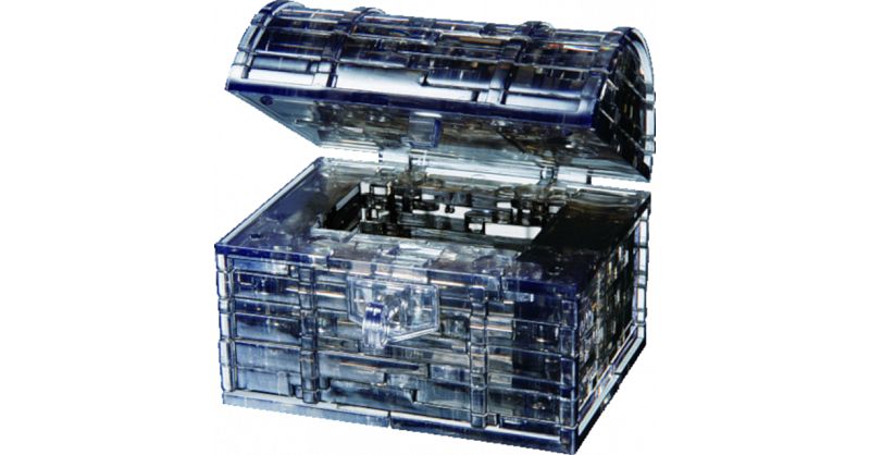 3D Crystal Puzzle - Treasure Chest (Black) | 3D Crystal Puzzles ...