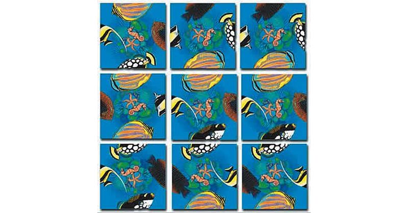 Puzzle Solution for Scramble Squares - Tropical Fish - Puzzle Master Inc.
