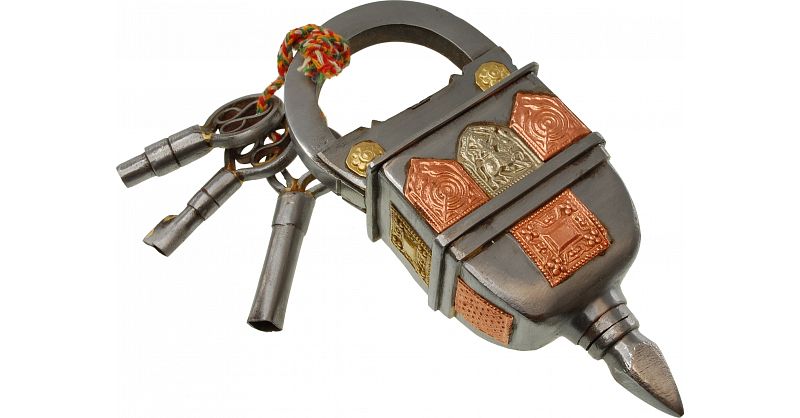 3 Key Puzzle Lock | Metal Puzzle Locks | Puzzle Master Inc