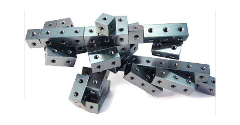 Fight Cube - 4x4x4 - Grey | More Metal Puzzles | Puzzle Master Inc