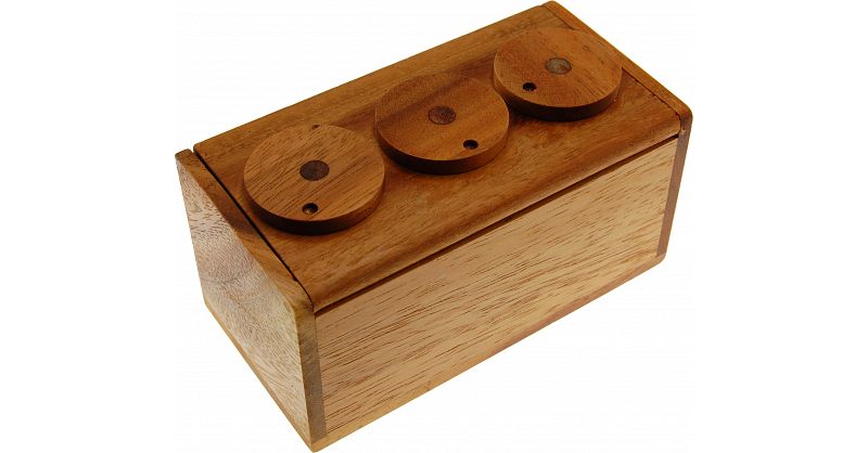 3 Wheel Combination Secret Lock Box | Wooden Puzzle Boxes | Puzzle ...