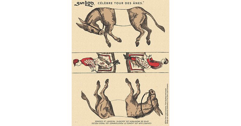 Famous Trick Donkeys - Color - Postcard - French | Paper Puzzles ...