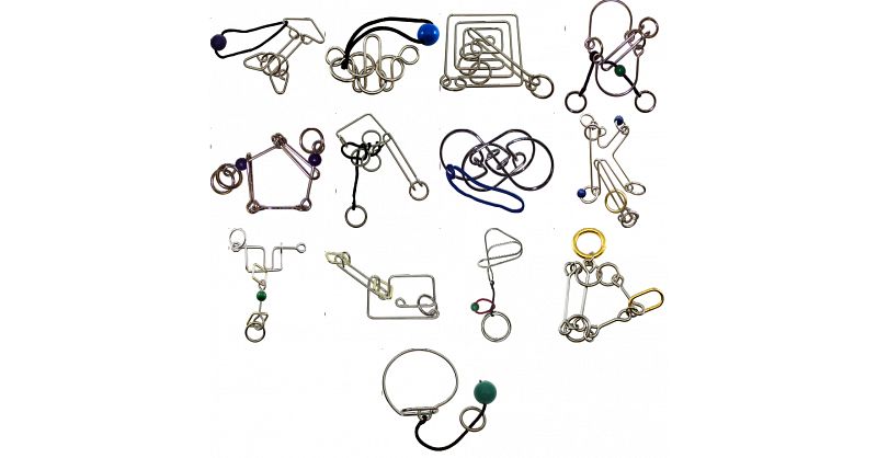 .Level 9 - a set of 13 wire puzzles | Puzzle Master Wire Puzzles ...