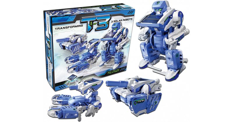 T3 Solar 3-in-1 Transforming Robots | Science Kits | Puzzle Master Inc