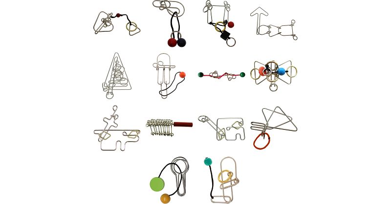 .Level 10 - a set of 16 wire puzzles | Puzzle Master Wire Puzzles ...