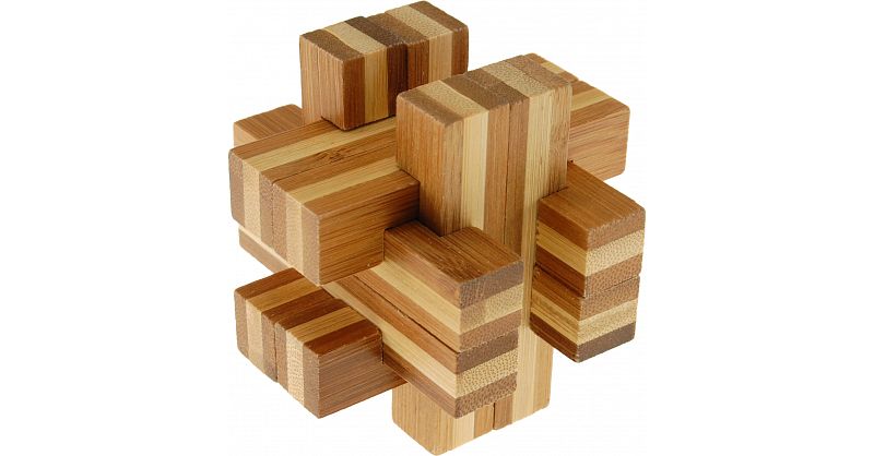 Puzzle Solution for Bamboo Wood Puzzle - Cross Roads - Puzzle Master Inc.