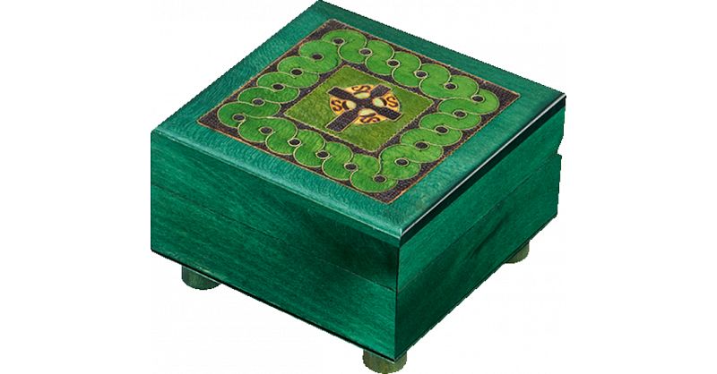 Green Celtic Puzzle Box | Wooden Puzzle Boxes | Puzzle Master Inc