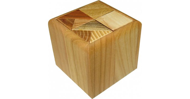 3/4 Cube (with box) | European Wood Puzzles | Puzzle Master Inc