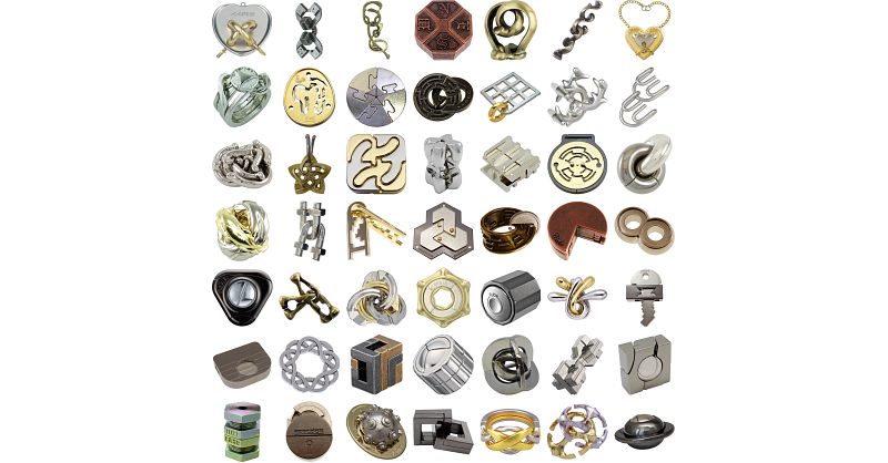 Levels 8-10: a set of 48 Hanayama Metal Puzzles | Group Specials ...