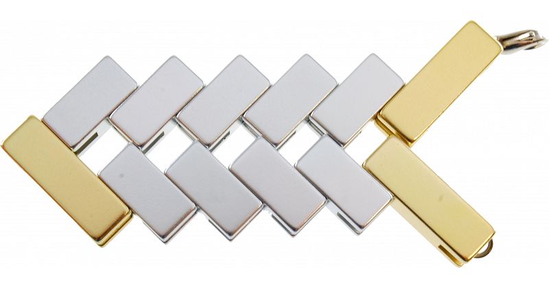 Mini Line Cube - Gold | Fidget Toys | Puzzle Master Inc