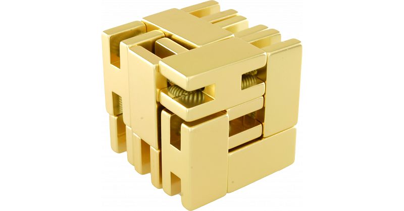 Line Cube - Gold | Fidget Toys | Puzzle Master Inc