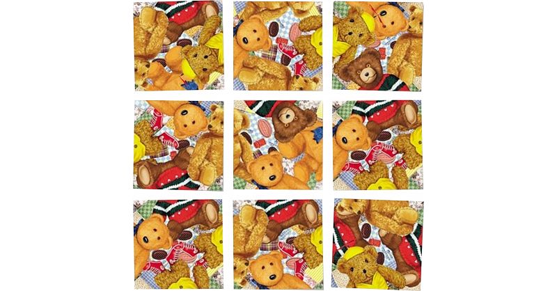 Puzzle Solution for Scramble Squares - Teddy Bears - Puzzle Master Inc.