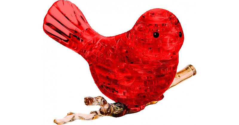 3D Crystal Puzzle - Bird (Red) | 3D Crystal Puzzles | Puzzle Master Inc