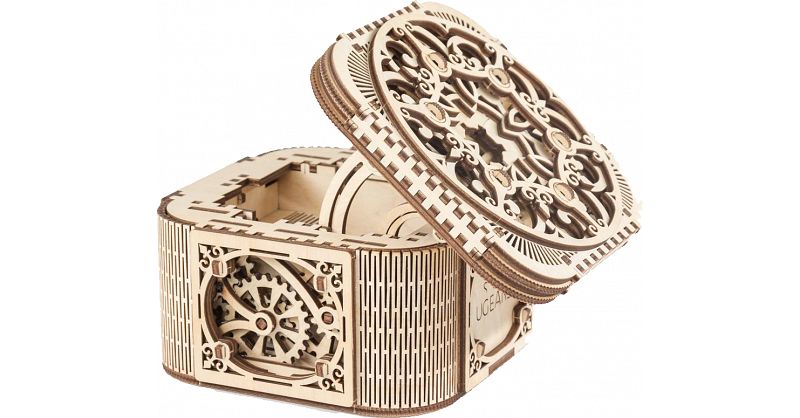 Mechanical Model - Treasure Box | Wooden Puzzle Boxes | Puzzle Master Inc