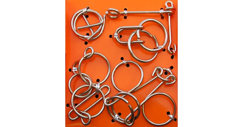 Hanayama Wire Puzzle Set - Orange | Hanayama Metal Puzzles | Puzzle ...