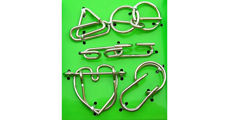 Hanayama Wire Puzzle Set - Green | Hanayama Metal Puzzles | Puzzle ...