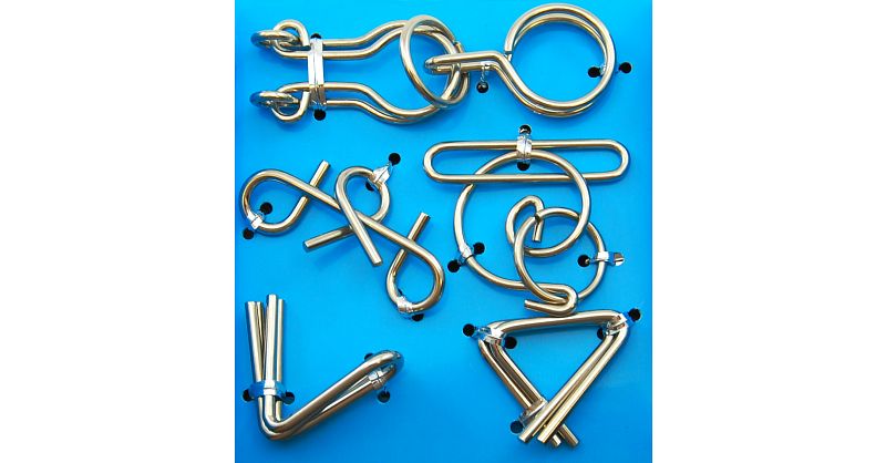 Hanayama Wire Puzzle Set - Blue | Hanayama Metal Puzzles | Puzzle ...