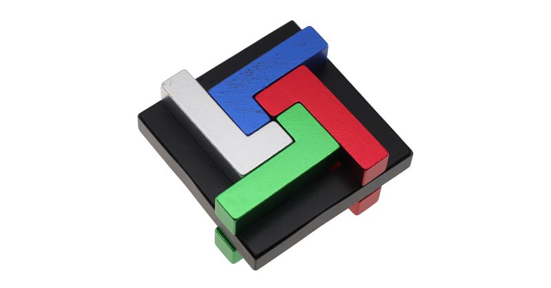 Quad L - Metal Puzzle | Puzzle Master Metal Puzzles | Puzzle Master Inc