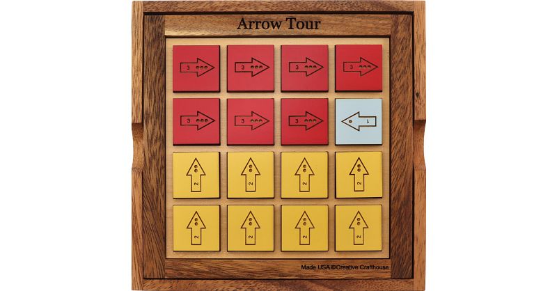 Arrow Tour - Colored Version with Cover | Wood Puzzles | Puzzle Master Inc