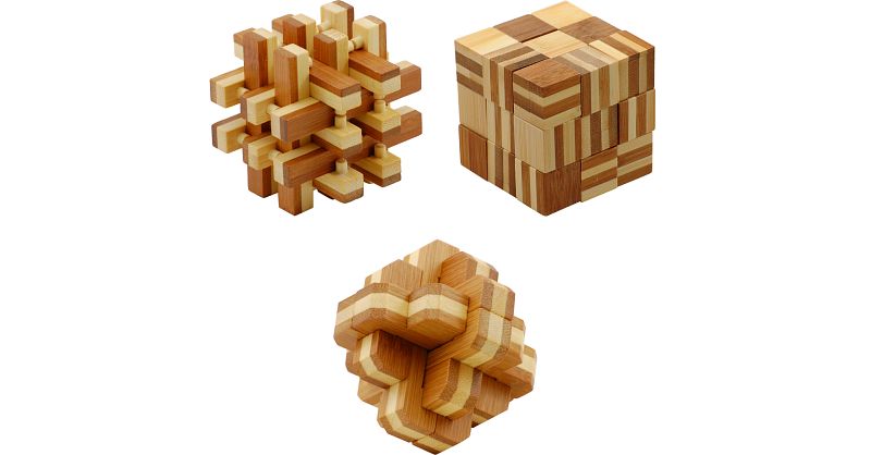 Group Special - a set of 3 Bamboo Wood puzzles | More Wood Puzzles ...