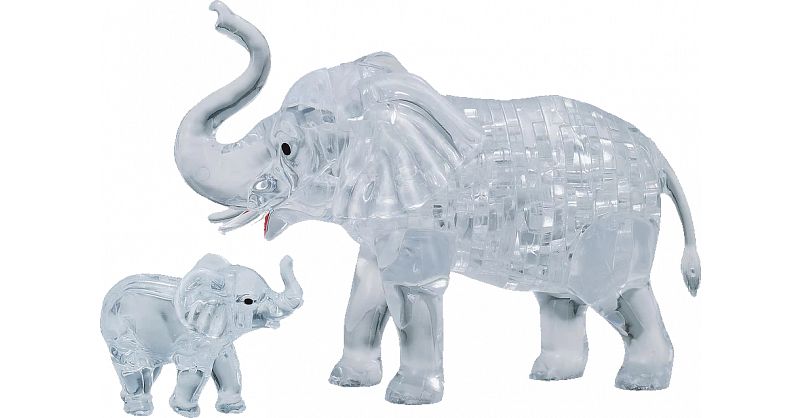 3D Crystal Puzzle - Elephant & Baby | 3D Crystal Puzzles | Puzzle ...