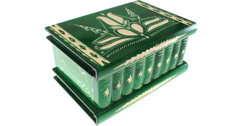 Romanian Puzzle Box - Extra Large Green | Wooden Puzzle Boxes | Puzzle ...