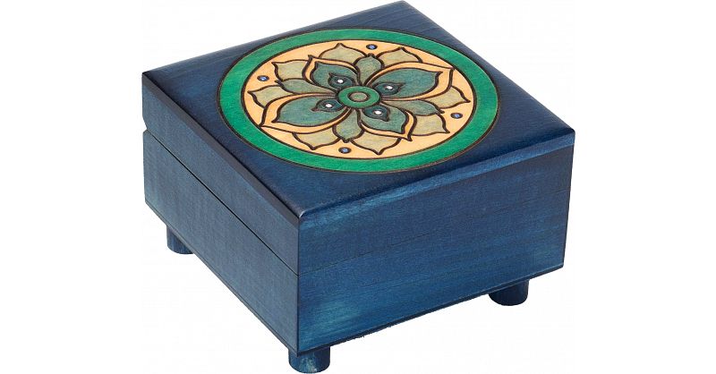 Blue Floral Puzzle Box | Puzzle Boxes / Trick Boxes | Puzzle Master Inc