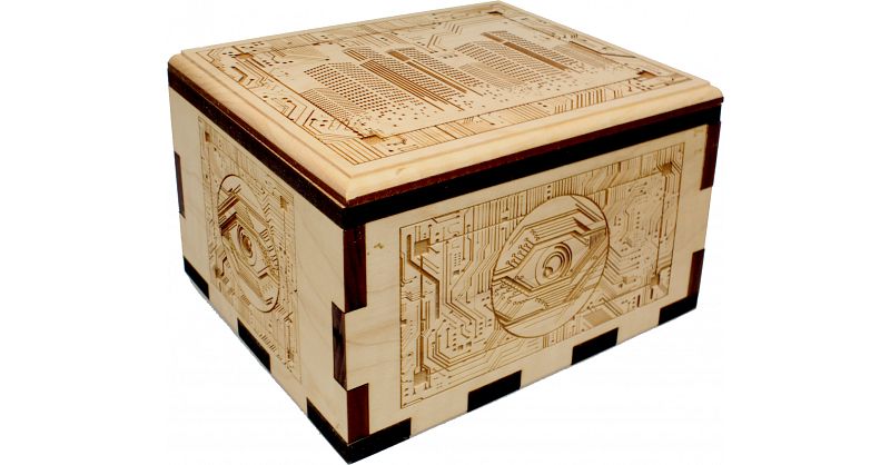 Hurricane Puzzle Box - City Circuit Board | Wooden Puzzle Boxes | Puzzle Master Inc
