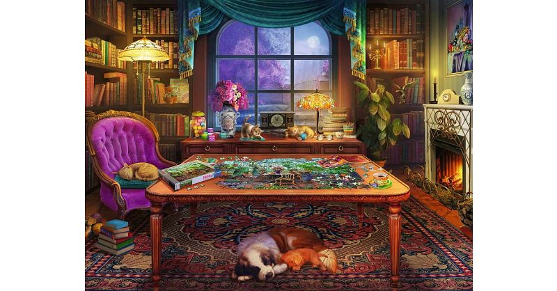Puzzler's Place - Large Piece Format | 750-999 Pieces | Puzzle Master Inc