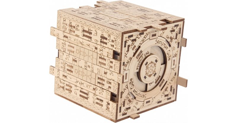 Scriptum Cube - Wooden DIY Puzzle Box Kit | Puzzle Boxes / Trick Boxes | Puzzle Master Inc
