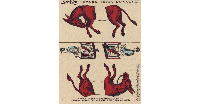 Famous Trick Donkeys - Color - English - Red | Paper Puzzles | Puzzle ...