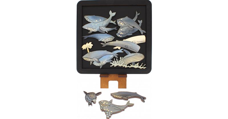 Puzzle Solution for Whales - Wooden Packing Puzzle - Puzzle Master Inc.