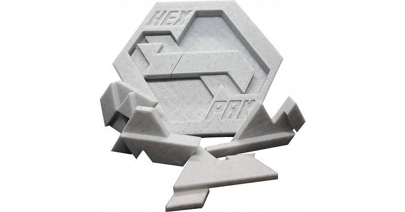 Hex Pak Two Layer Packing Puzzle | 3D Printed Puzzles | Puzzle Master Inc