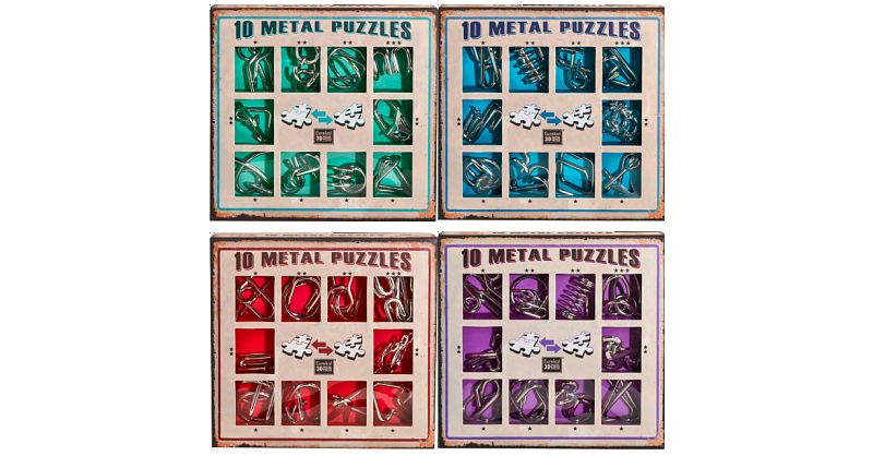Puzzle Solution for 10 Metal Puzzles - Set of 4 - Puzzle Master Inc.