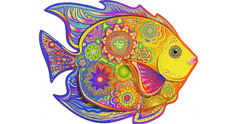 Shining Fish - Shaped Wooden Jigsaw Puzzle | Wooden Jigsaws | Puzzle ...