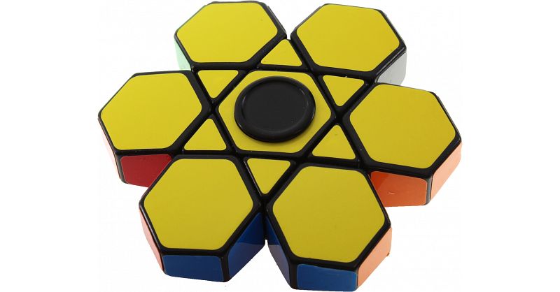 Fidget Spinner 3x3x1 6-Petal Cube - Black Body | Other Rotational ...