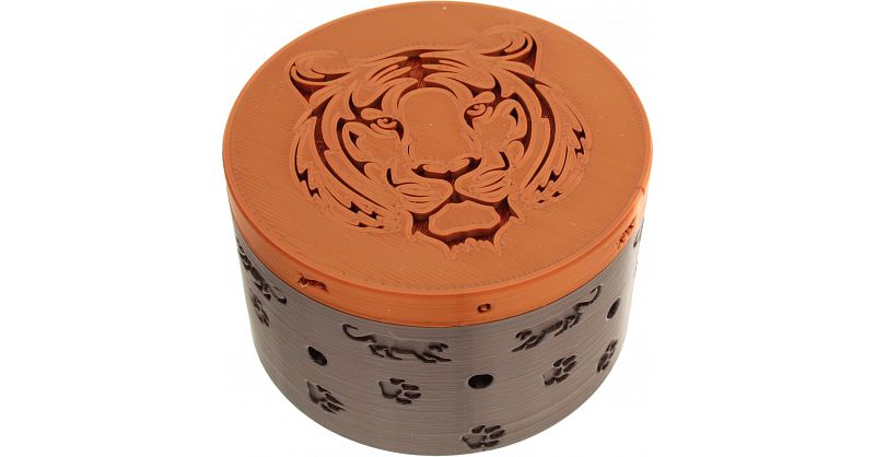 Tiger Cryptex Cylinder Puzzle Box | Laurence Chen | Puzzle Master Inc