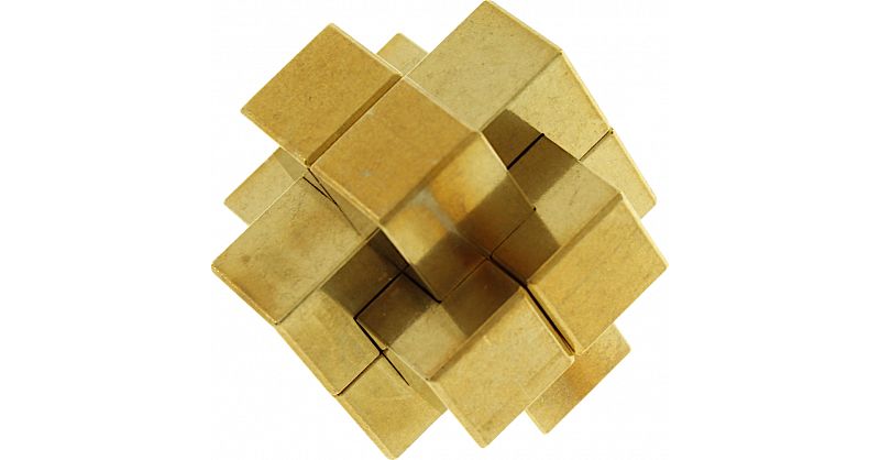 Diabolical Structure - Brass 6 Piece Burr Puzzle | More Metal Puzzles ...