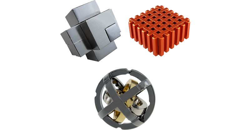 .Level 9 - a set of 3 Puzzle Master Metal Puzzles | Metal Puzzles ...