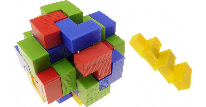 Cubic Spiral Burr | 3D Printed Puzzles | Puzzle Master Inc