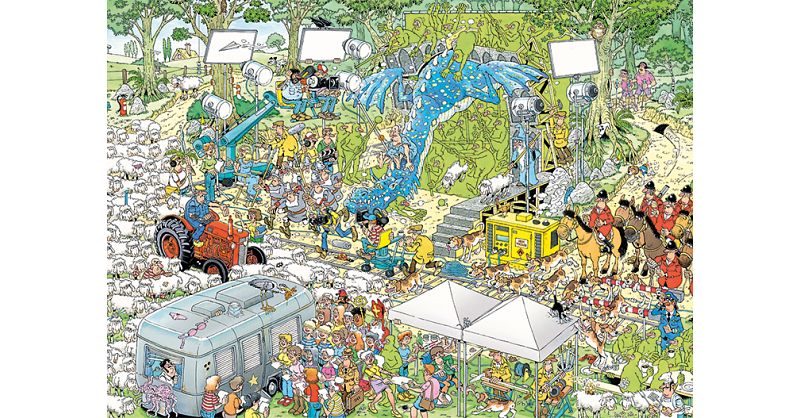 Jan van Haasteren Comic Puzzle - The Film Set (2000 Pieces) | 1001 ...
